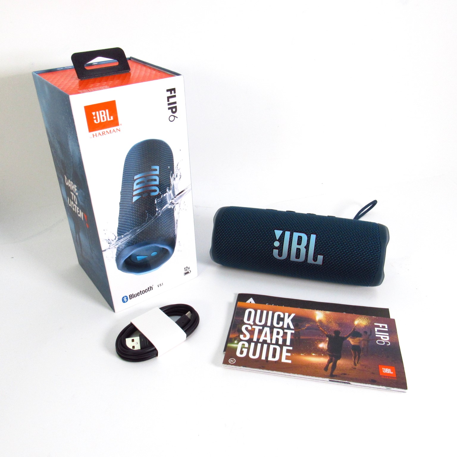 JBL FLIP6 Portable Wireless Bluetooth Speaker - Blue