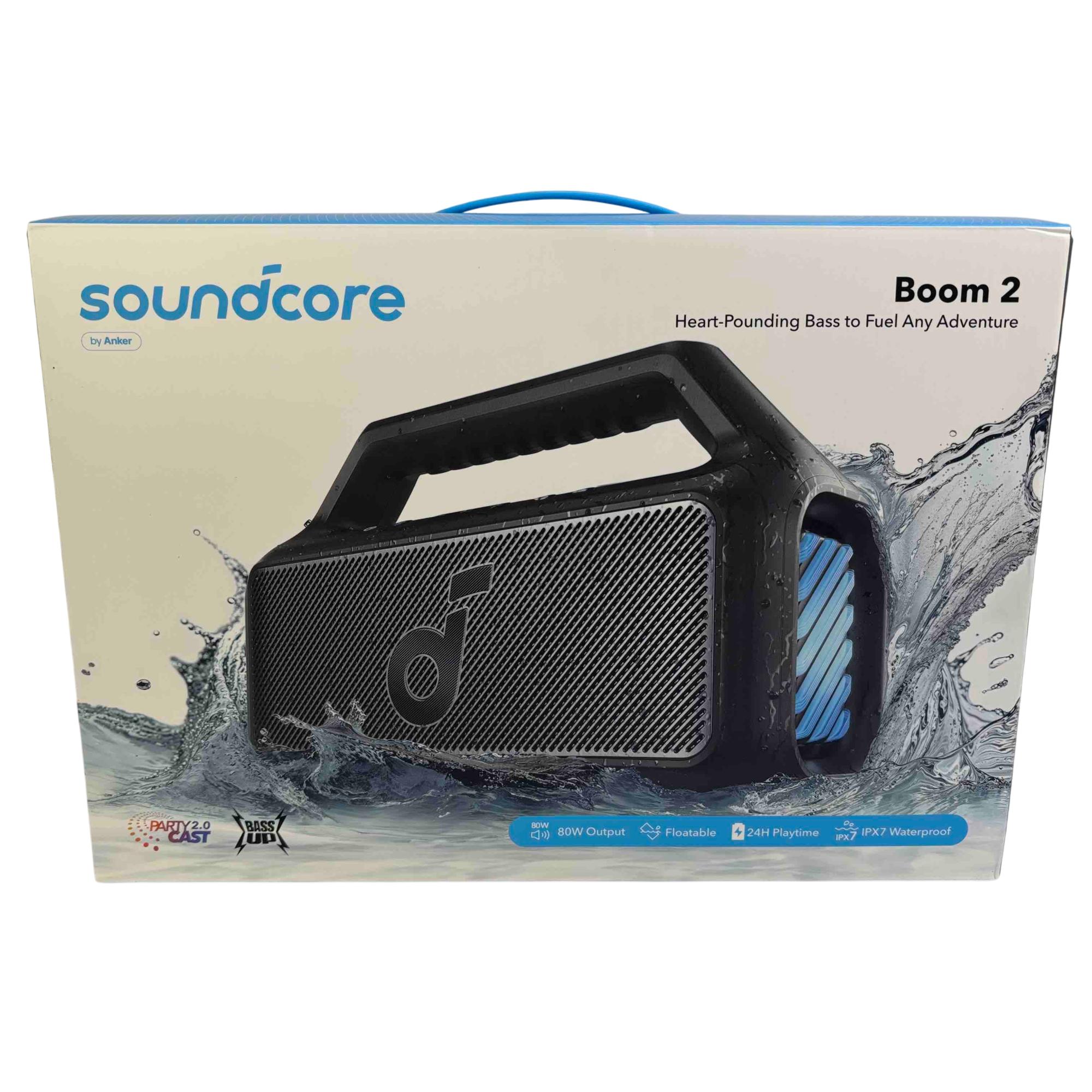 Anker Soundcore Boom 2 A3138 Portable 80W Bluetooth Subwoofer Speaker