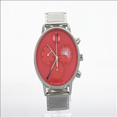 Movado Face 43mm Red Dial Chronograph Quartz Stainless Steel Men's ...