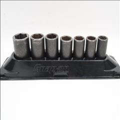 Snap On 7pc 1/2" Drive 6-Point Metric Semi-Deep Impact Socket Set