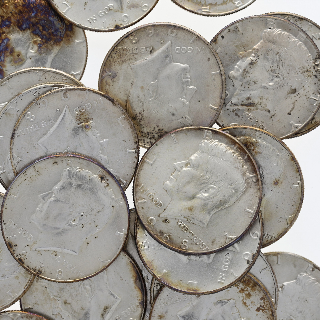 1968 Kennedy Silver Half Dollar 40% Fine Silver Coins Set of 20 U.S. Coins