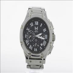 Meister Ambassador 45mm Black Dial Quartz Stainless Steel Men's Wristwatch
