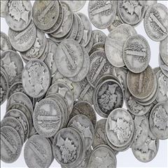 Multiple Years Silver Mercury Dimes Set of 100 United States Coins