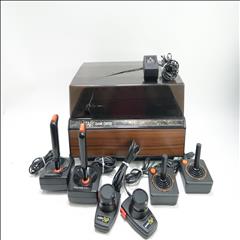 Atari CX2600A Game Center Wood Grain Case 6 Controllers Assortment ...
