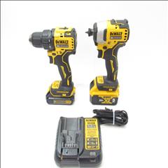 DeWalt DCD708 1/2" 20V Drill Driver DCF809 1/4" 20V Impact Driver Set