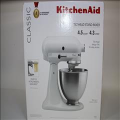 KitchenAid Classic Series 4.5 Quart Tilt-Head Stand Mixer White K45SSWH