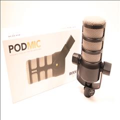 Rode PodMic Wired XLR Dynamic Podcasting Microphone Cardioid Patten
