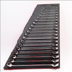 Snap-On Tools Flank Drive SOEXFSET1BR 19-Piece 12-Point SAE Combination ...