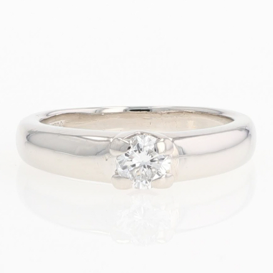 .29ct Round Cut Diamond Solitaire Prong-Set Engagement Ring Platinum Size 5