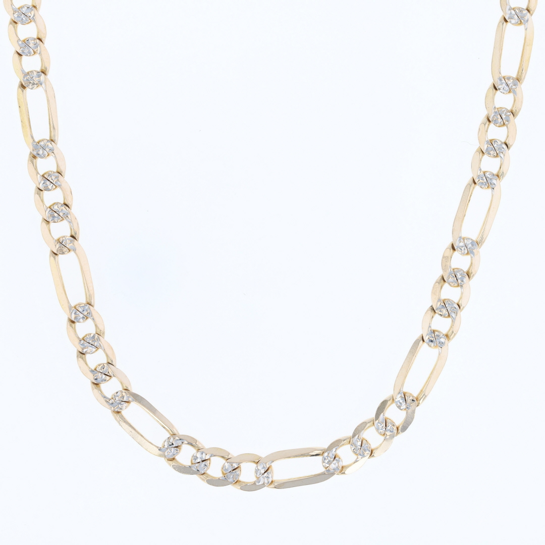5.4mm Diamond-Cut Figaro Chain 22.5" Necklace 14k Multi-Tone Gold 20.99 ...