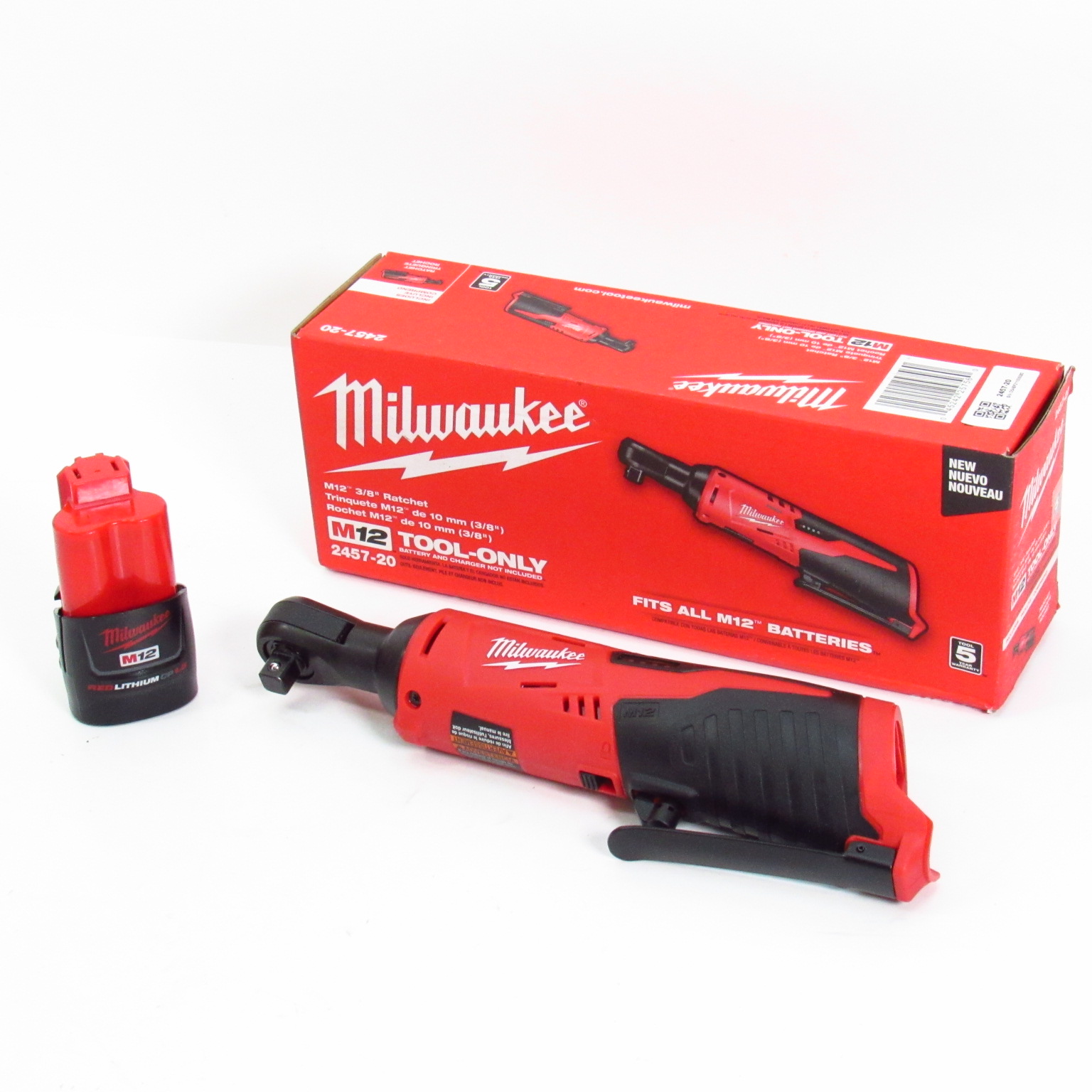 Milwaukee 2457-20 M12 12V 3/8'' Cordless Lithium-ion Ratchet