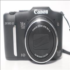 Canon SX160 IS Black Battery Powered 16.0 MP Digital Camera 1816 / 3 ...