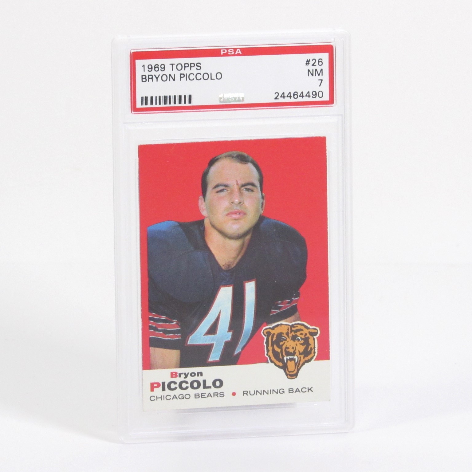 Bryon Piccolo 1969 Topps #26 Chicago Bears PSA Near Mint 7 Football NFL ...