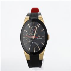 Bulova Futuro 41mm Black Dial Quartz Black Silicone Strap Men's Wristwatch