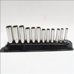 Snap On 212SFSMY 12pc 3/8" Drive 6-Point Metric Deep Socket Set