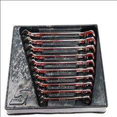 Snap-on SOEXM710 10 pc 12-Point Metric Flank Drive Plus Combination Wrench Set