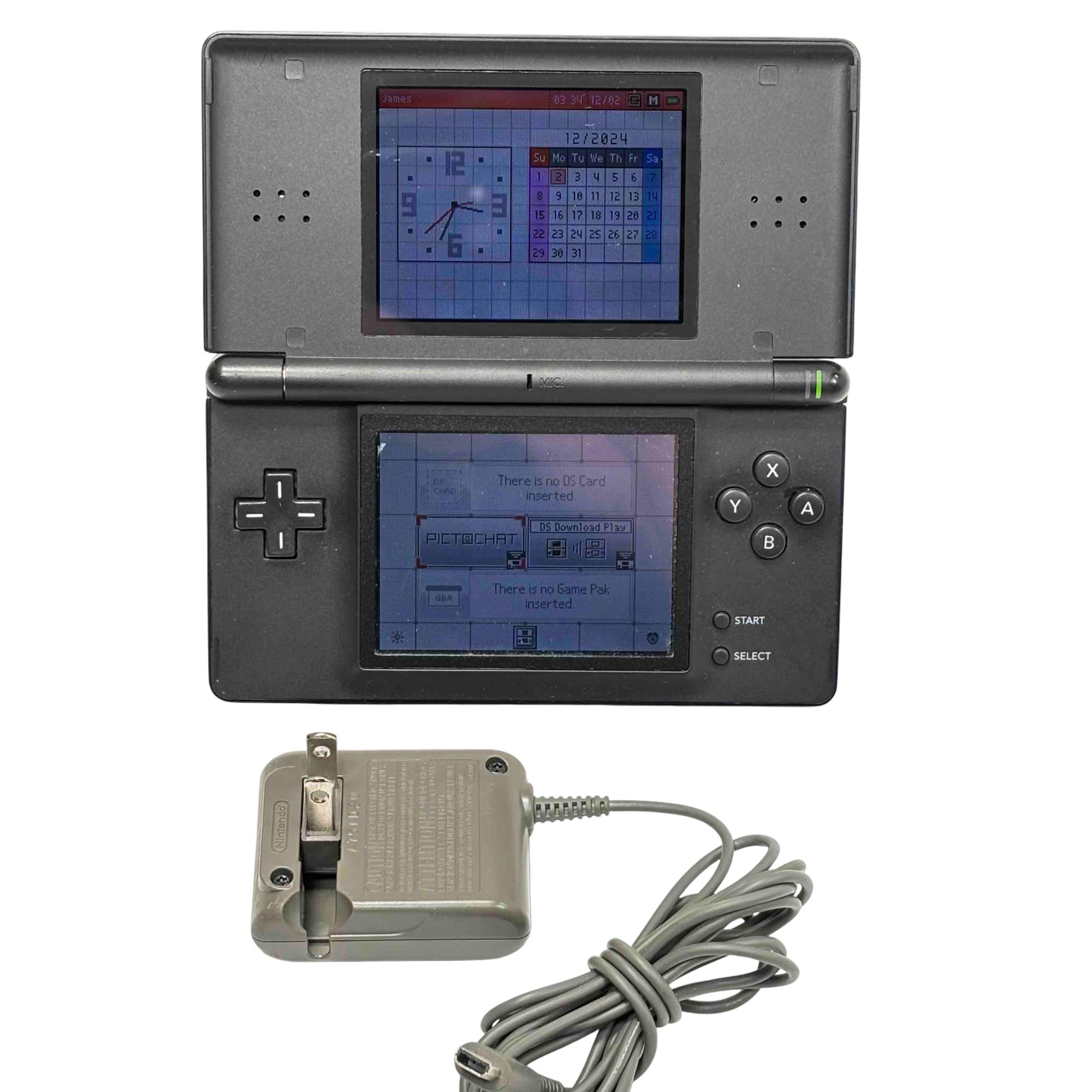 Nintendo DS Lite USG-001 Handheld Video Game System Black 8375