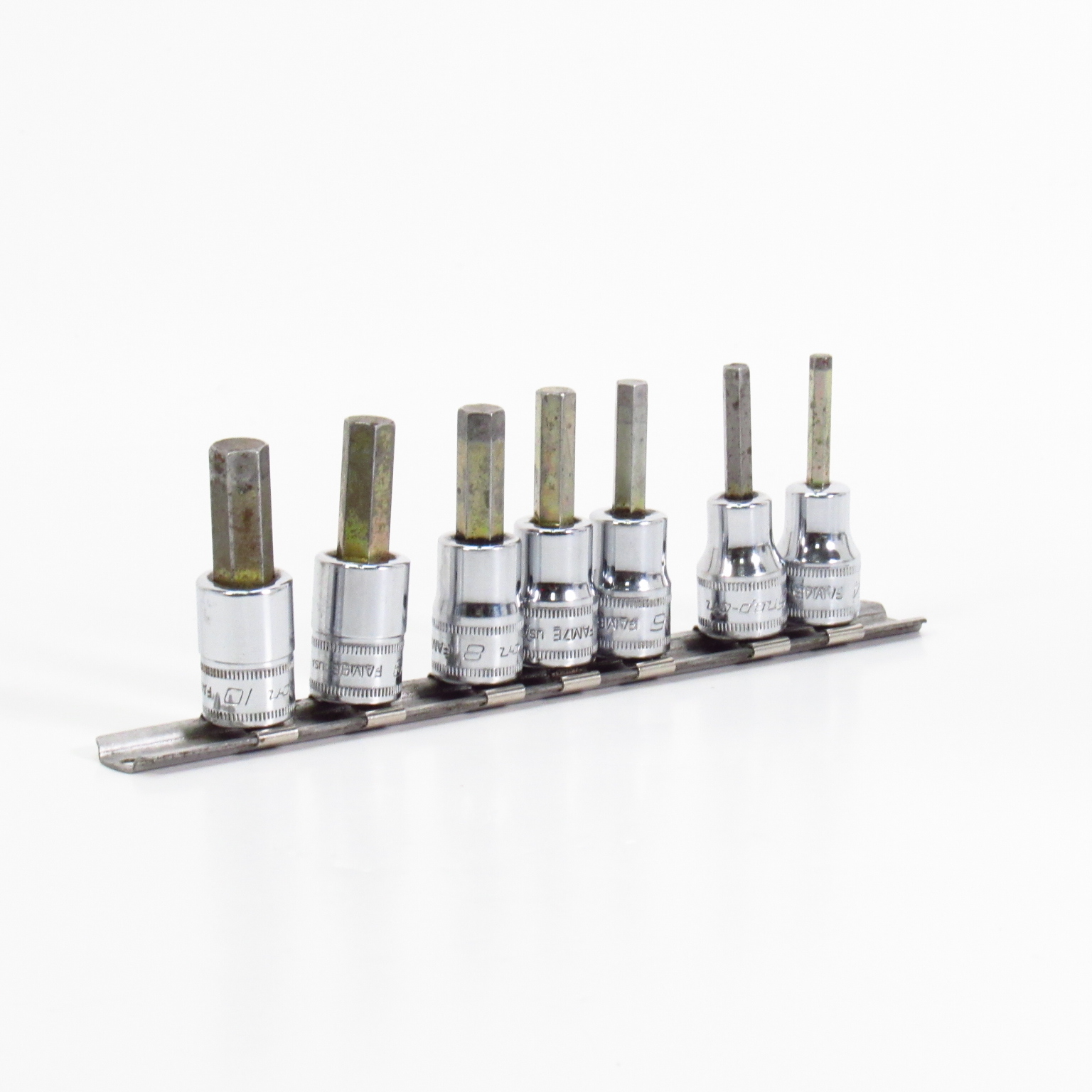 Snap-on Tools 207EFAMY 7-Piece 3/8'' Drive Metric 4-10mm Hex Bit Socket Set