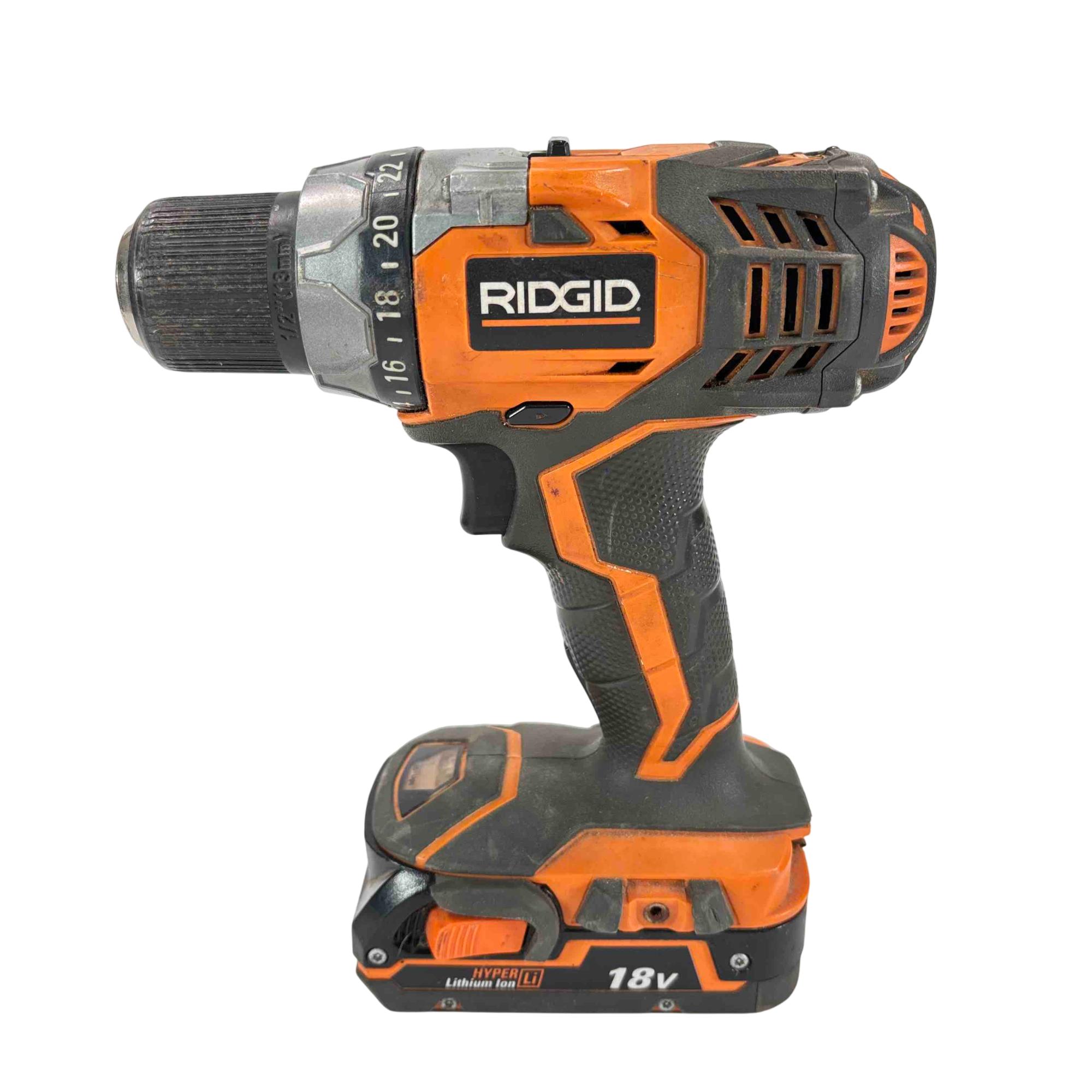 RIDGID R86008 18-Volt Lithium-Ion Compact 1/2" Inch Cordless Drill/Driver