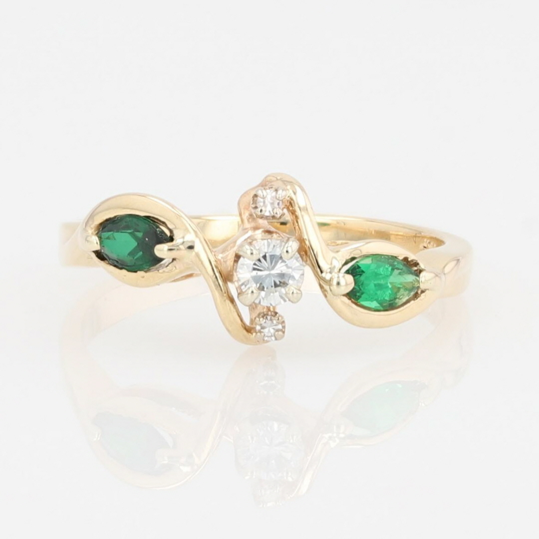 .63ctw Diamond and Andradite Garnet Engagement Ring 14k Yellow Gold ...