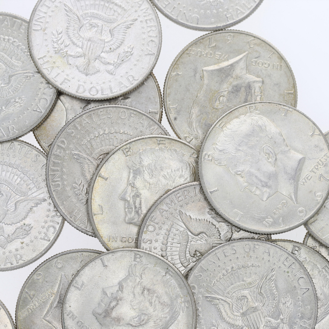 1967 Kennedy Silver Half Dollar 40% Fine Silver Set of 20 U.S. Coins