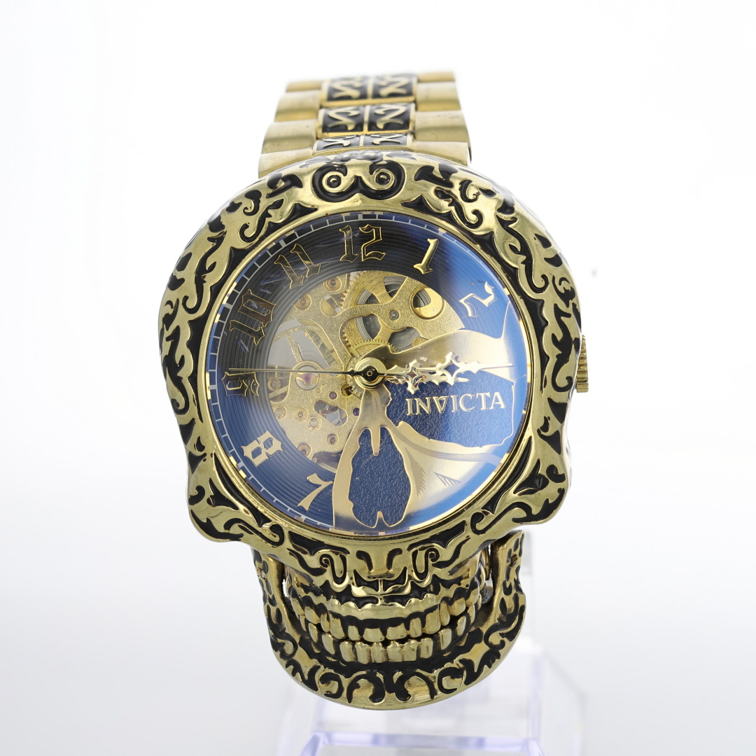 Invicta Artist Black Skeleton Dial Automatic Stainless Steel Men's ...