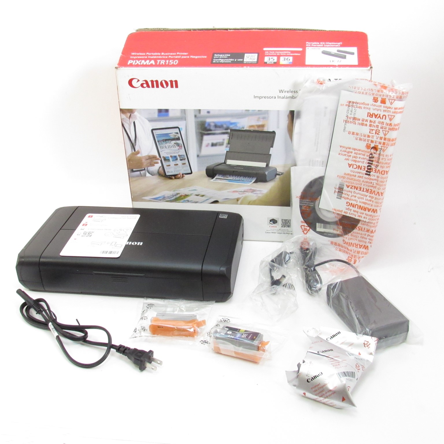 Canon PIXMA TR150 Portable Wireless Mobile Inkjet Color Printer - Black