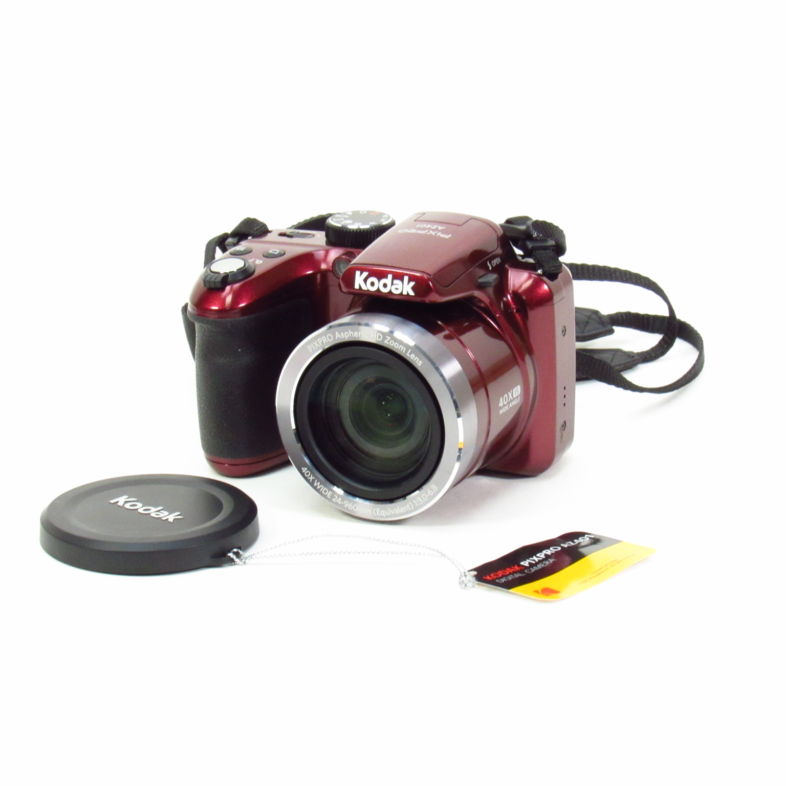 Kodak PIXPRO A401 16MP 40x Optical Zoom Digital Camera - Burgundy Red