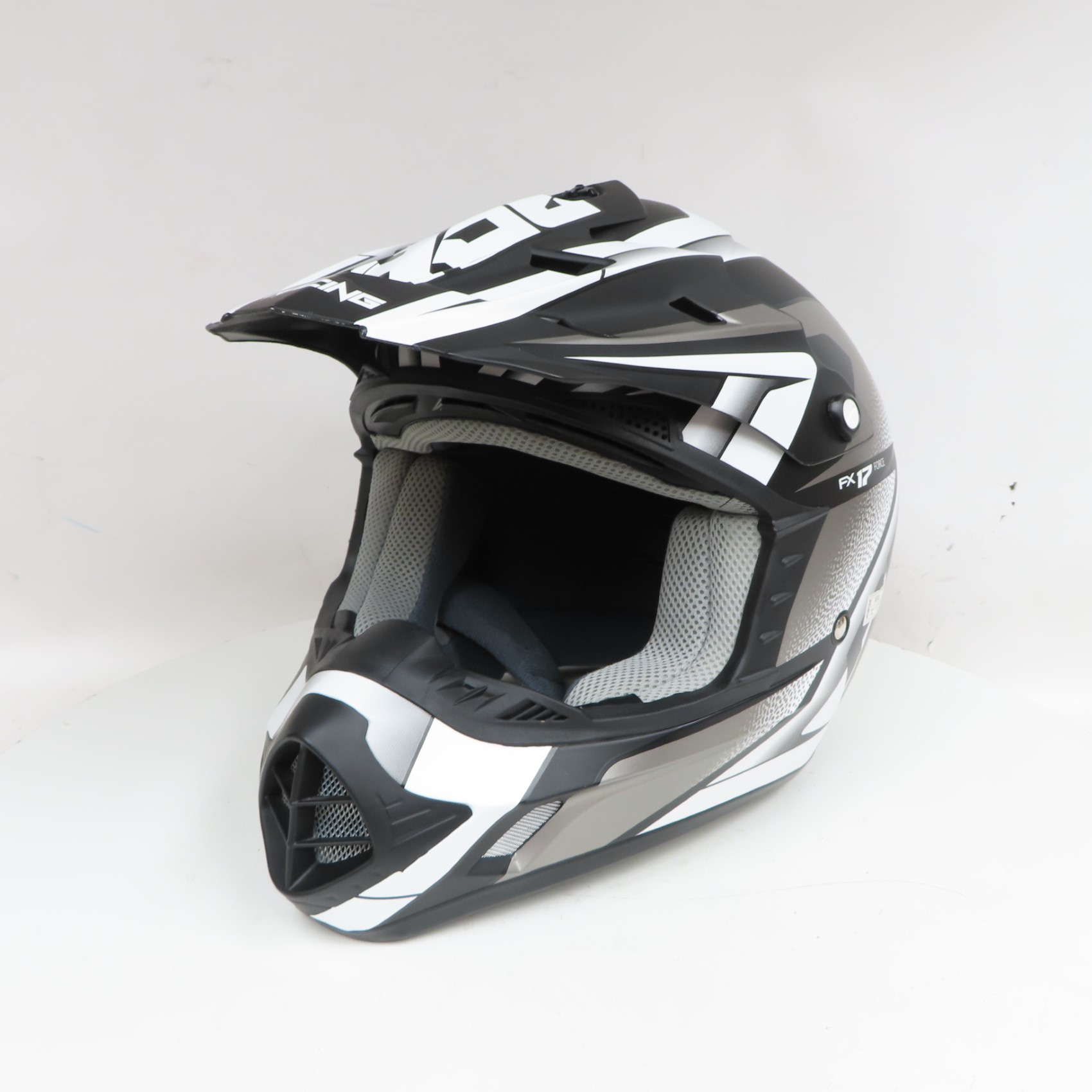 AFX FX-17 Force Off-Road Motorcycle Helmet - Matte Black/White (XXL)