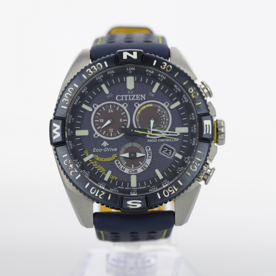 Citizen Promaster Navihawk Blue Angels Blue Dial Chronograph Men's ...