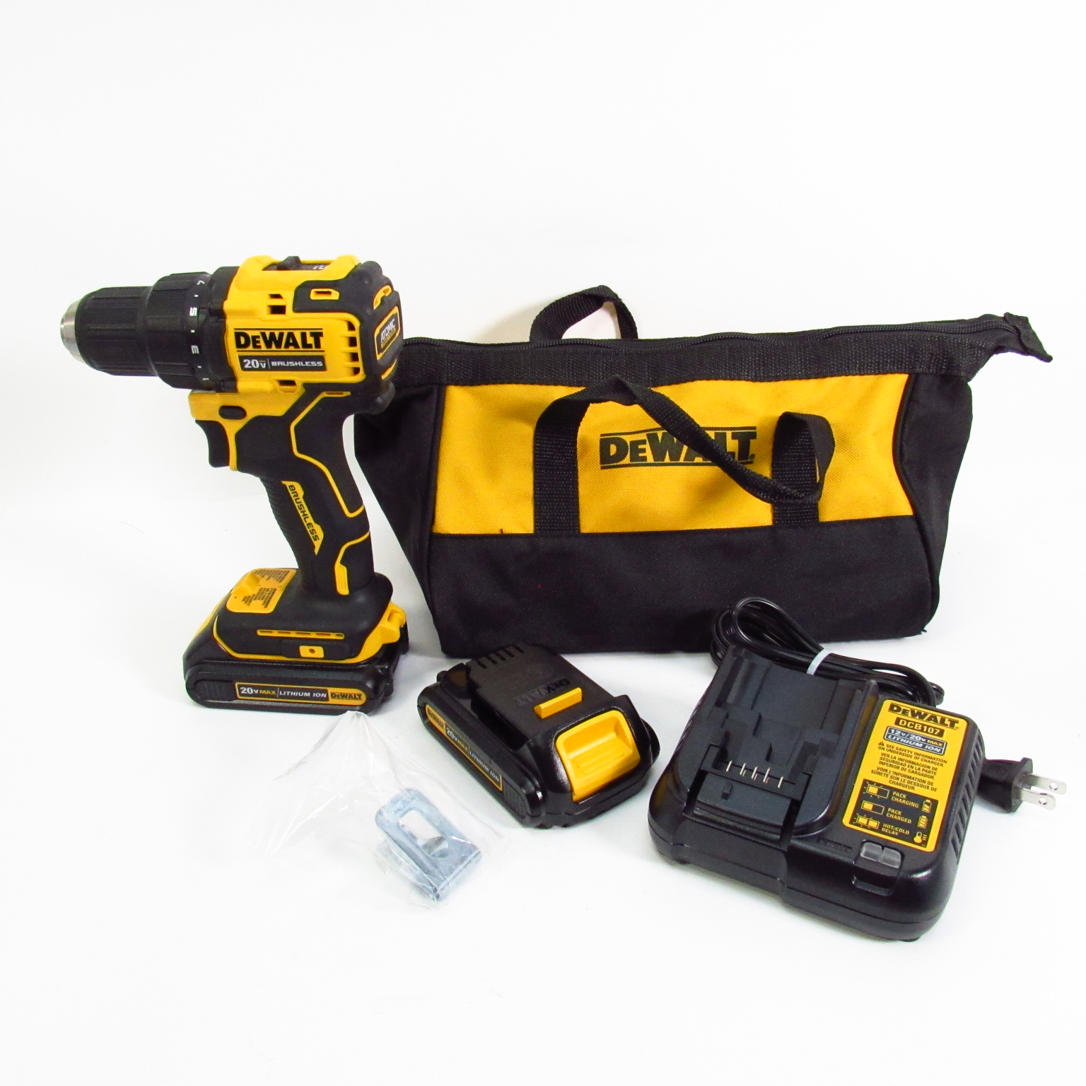 DeWalt Atomic Compact DCD708C2 20V Li-ion Brushless 1/2'' Drive Drill ...