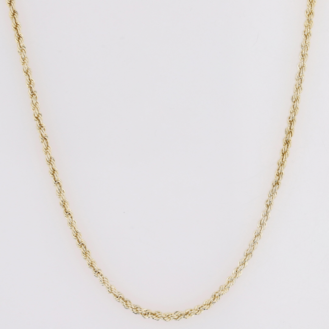 Michael Anthony 2mm Rope Link Chain 20" Necklace 14k Yellow Gold Peru 3 ...