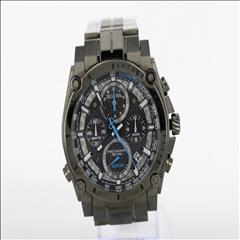 Bulova Icon Precisionist 46mm Black Dial Quartz Stainless Steel Men's ...