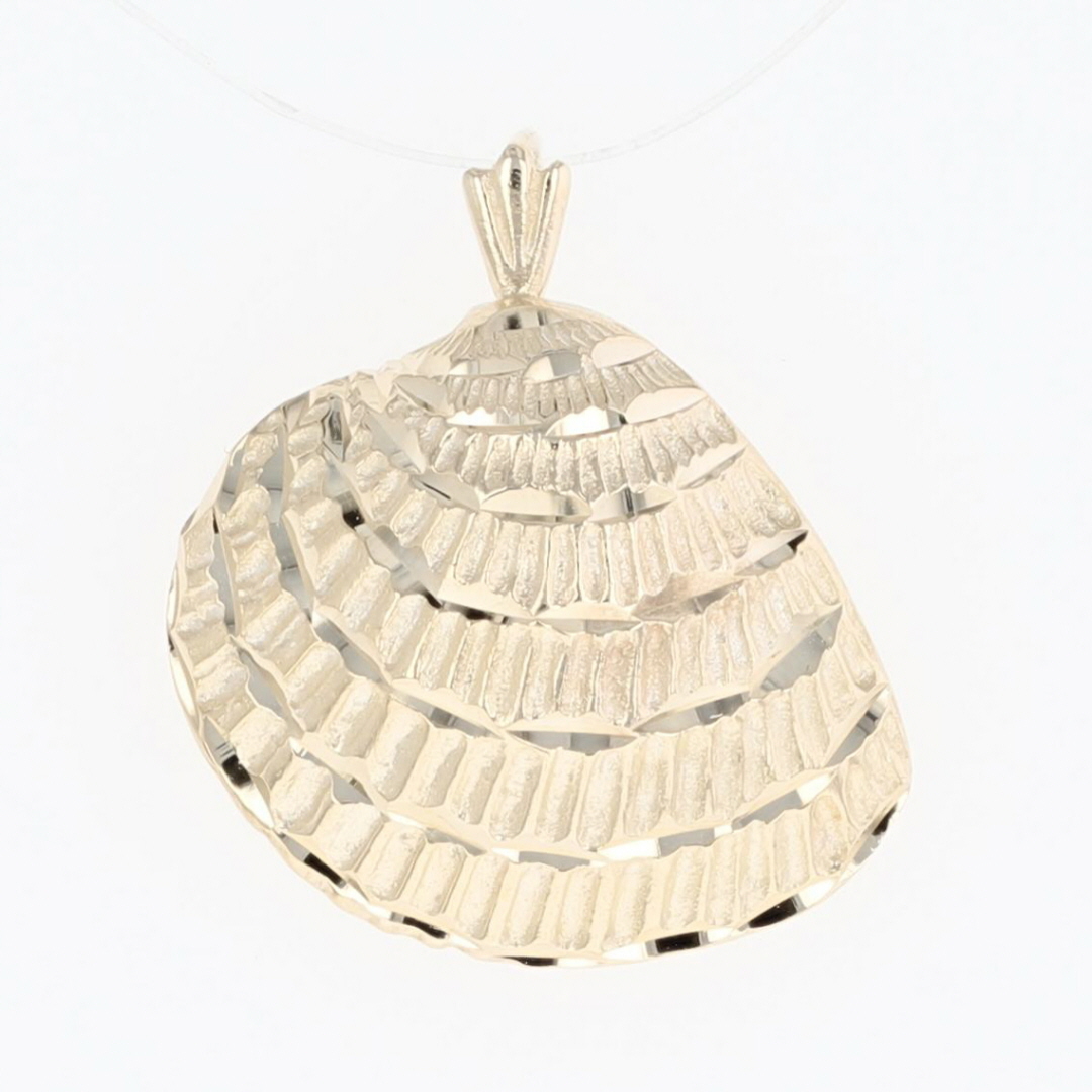 Michael Anthony 1" Diamond-Cut Shell Pendant No Chain 14k Yellow Gold 3 ...