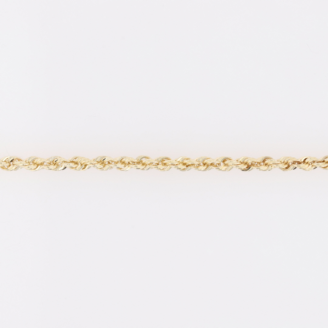 Michael Anthony 2.8mm Rope Link Chain 7" Bracelet 14k Yellow Gold 4.35 ...