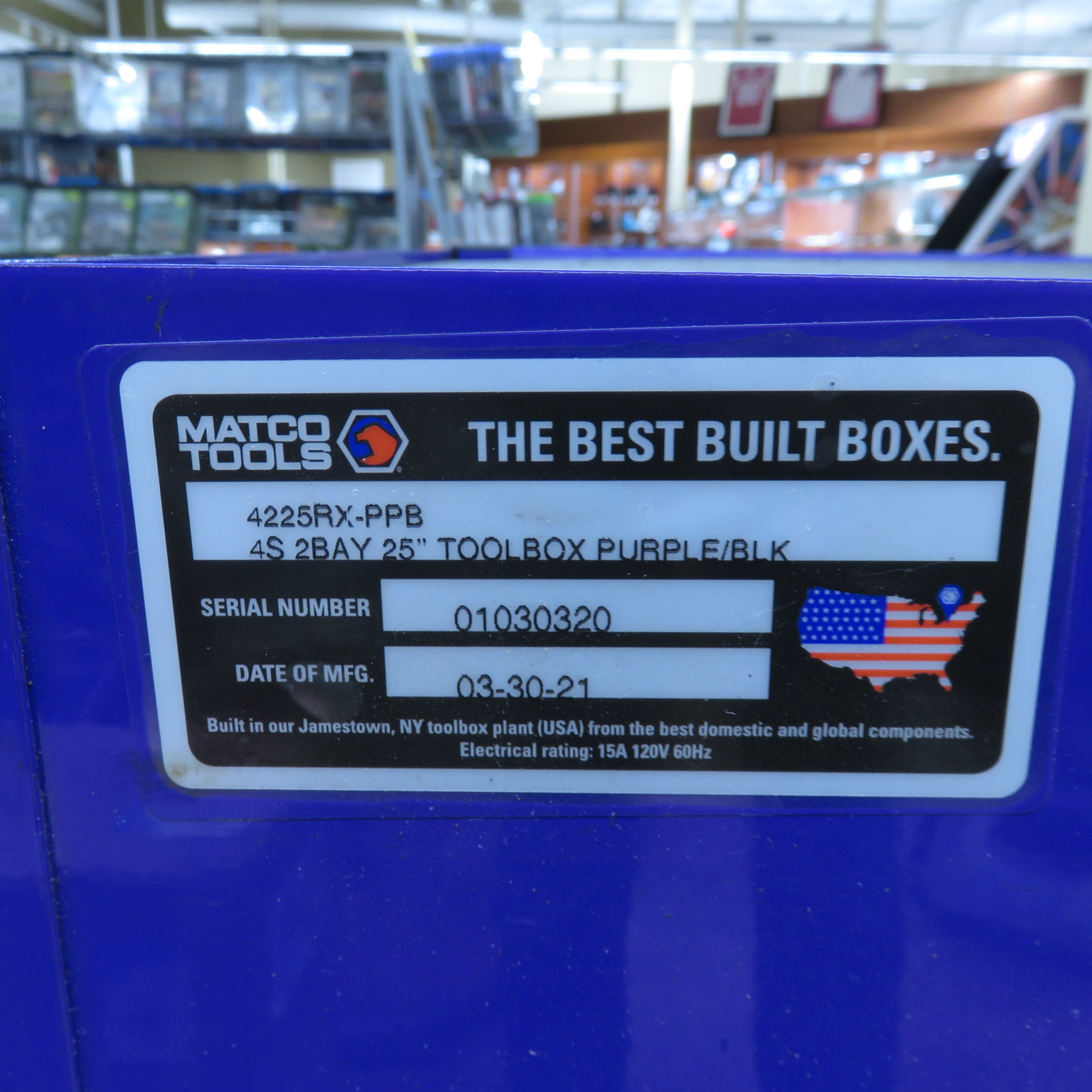 Matco Tools 4225RX-PPB 4S Double-Bay 25" X-Drawer Rollaway Toolbox