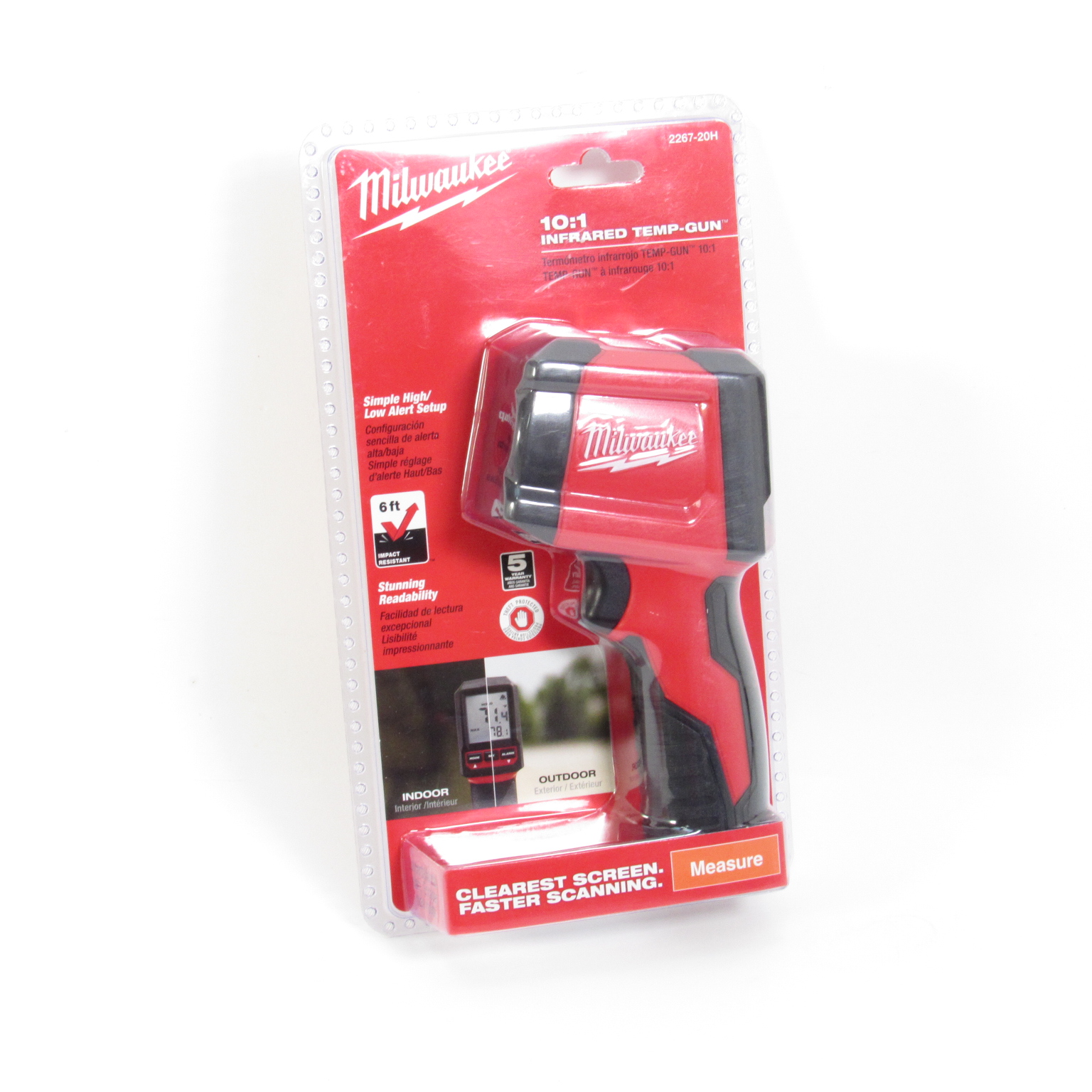 Milwaukee 2267-20H 10:1 Infrared Temp-Gun Thermometer