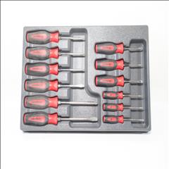 Snap-on Tools 12-Piece Red Handled Instinct Soft Grip Screwdriver Set ...