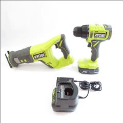 Ryobi PCL515 ONE+ 18V Reciprocating Saw PCL206 ONE+ 18V 1/2 in. Drill ...