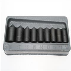 Blue Point 209TFSMYA 9pc 3/8" Drive Metric/ SAE Shallow Twist Impact ...