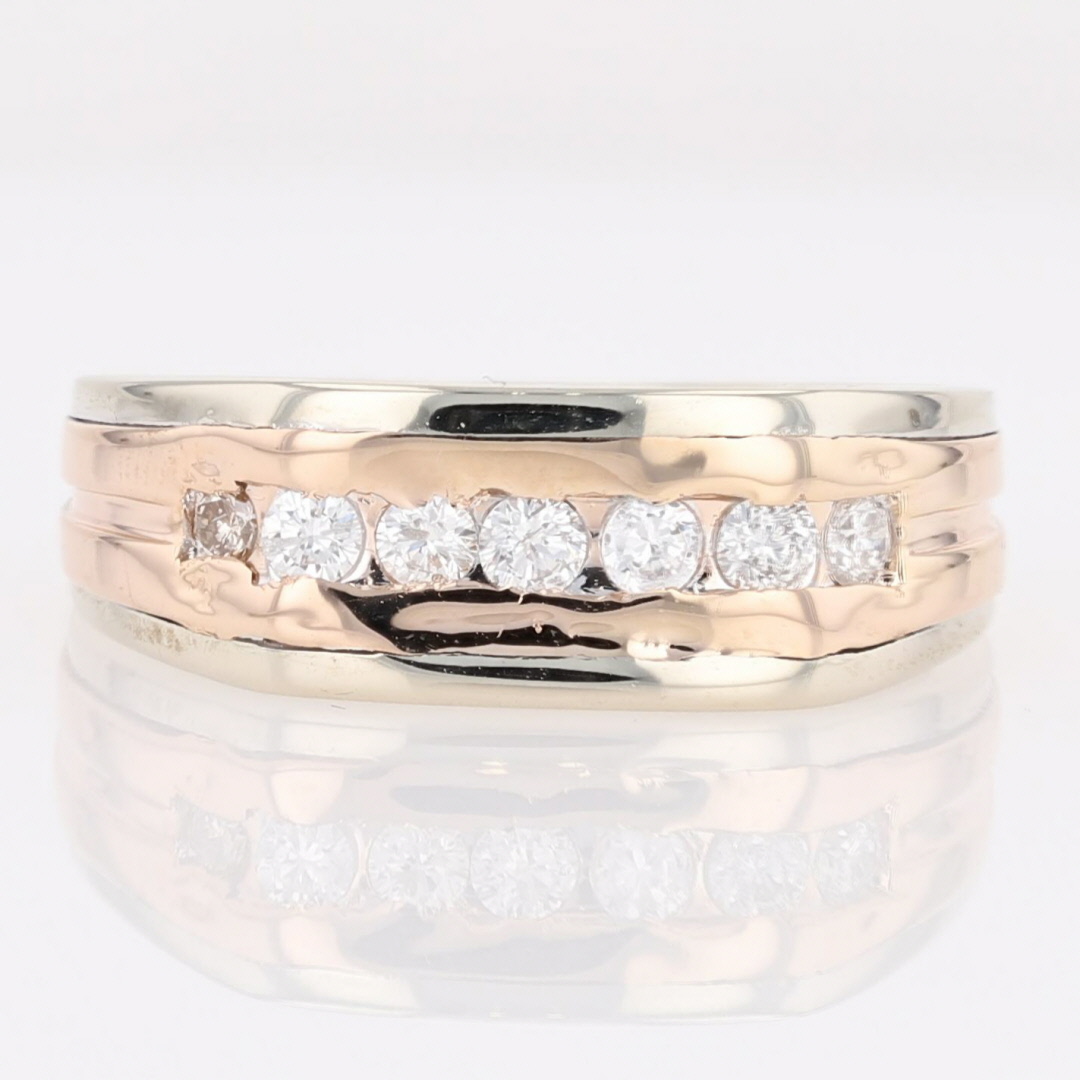 .40ctw Round Diamond Channel-Set Wedding Band Ring 10k Multi-Tone Gold ...