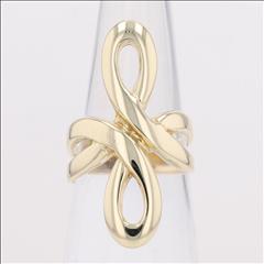 20mm Split-Shank Knot Statement Ring 14k Yellow Gold 2.48 Grams Size 2.5