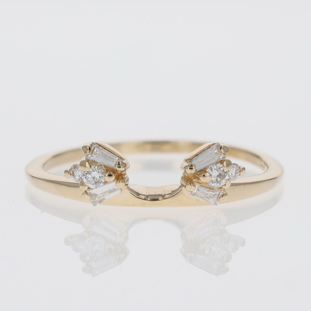 .19ctw Diamond Solitaire Wrap Wedding Band Ring 14k Yellow Gold Size 7.75