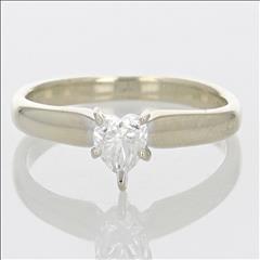 .27ct Heart-Shaped Diamond Solitaire Engagement Ring 14K White Gold ...