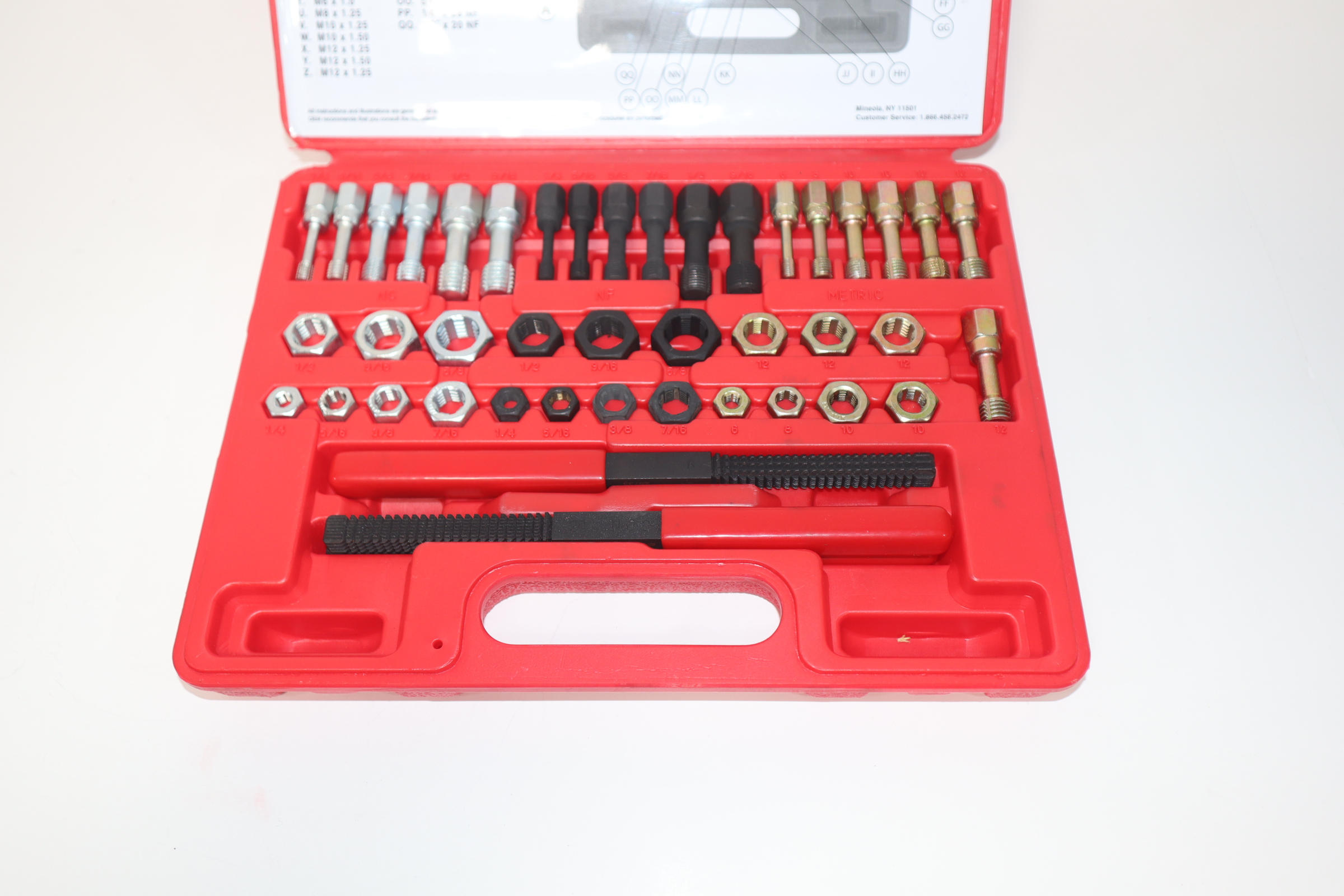 OEM 27142 42-Piece Thread Restorer Set & 27111 12-Pc Disc Brake Caliper ...