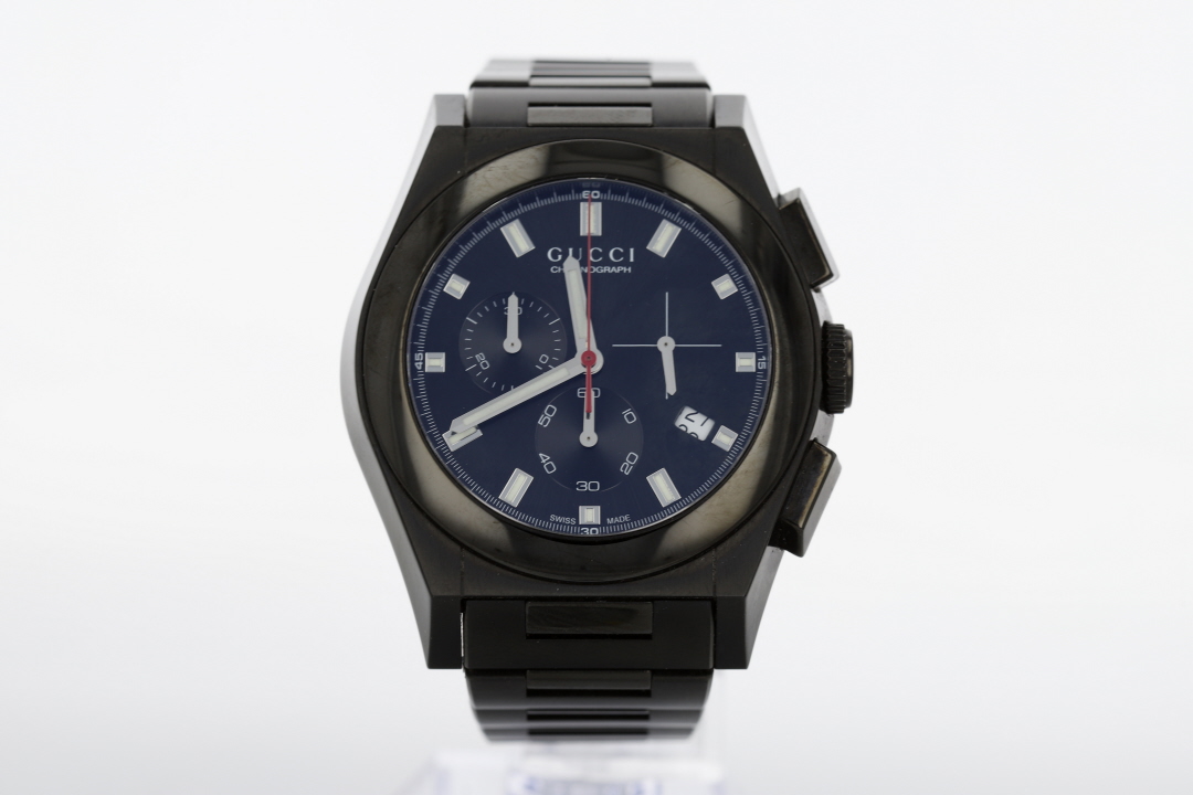 Gucci Pantheon G-Chrono 42mm Black Dial Quartz Stainless Steel Men's ...