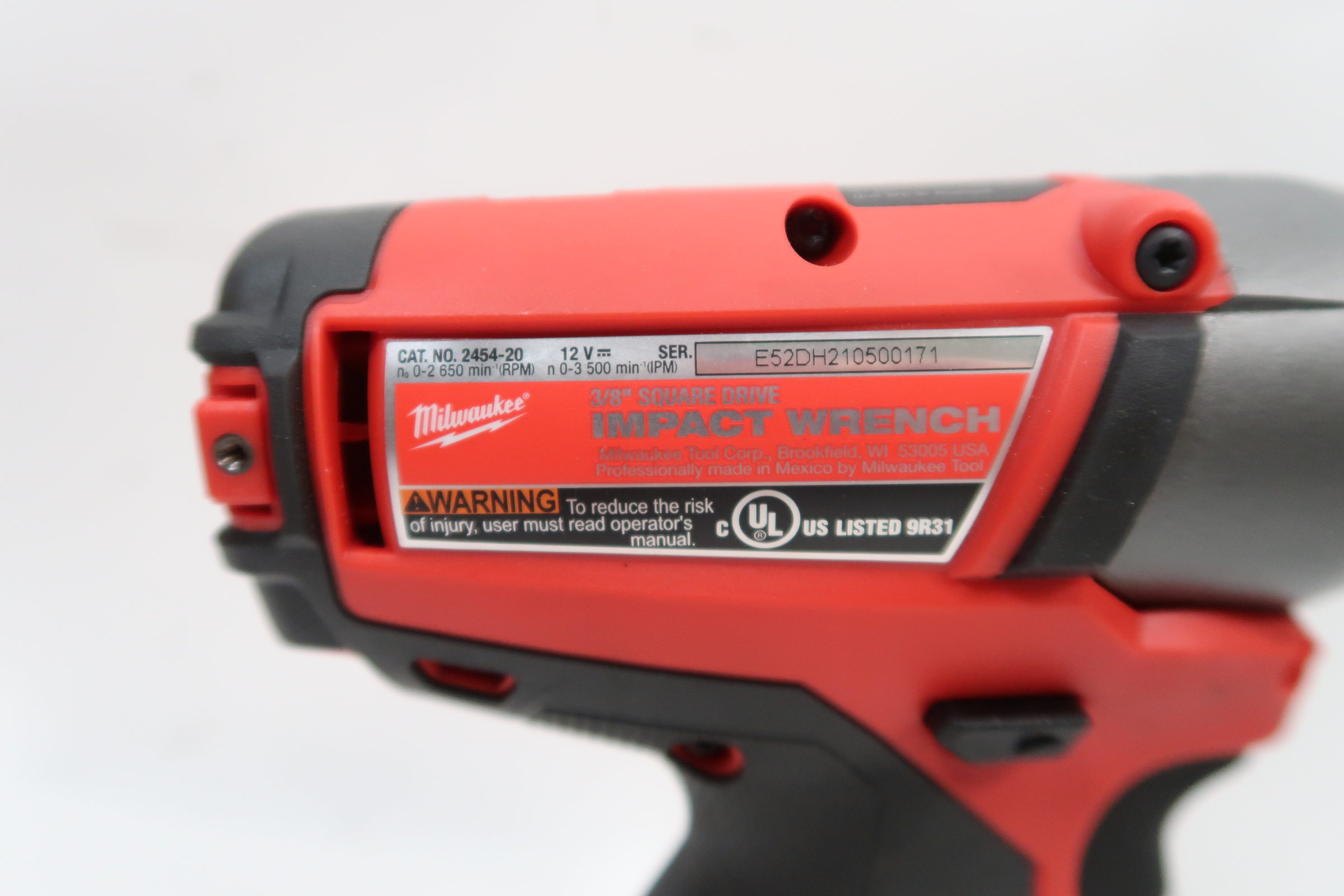 Milwaukee 2454-20 M12 12V Lithium-Ion Brushless Cordless 3/8 in. Impact ...