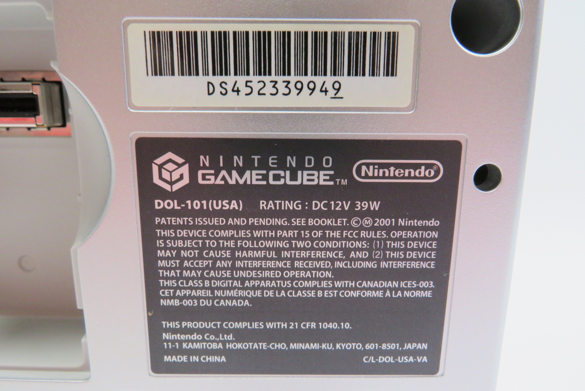 Nintendo GameCube DOL-001 480P Resolution Home Video Game Console 9474
