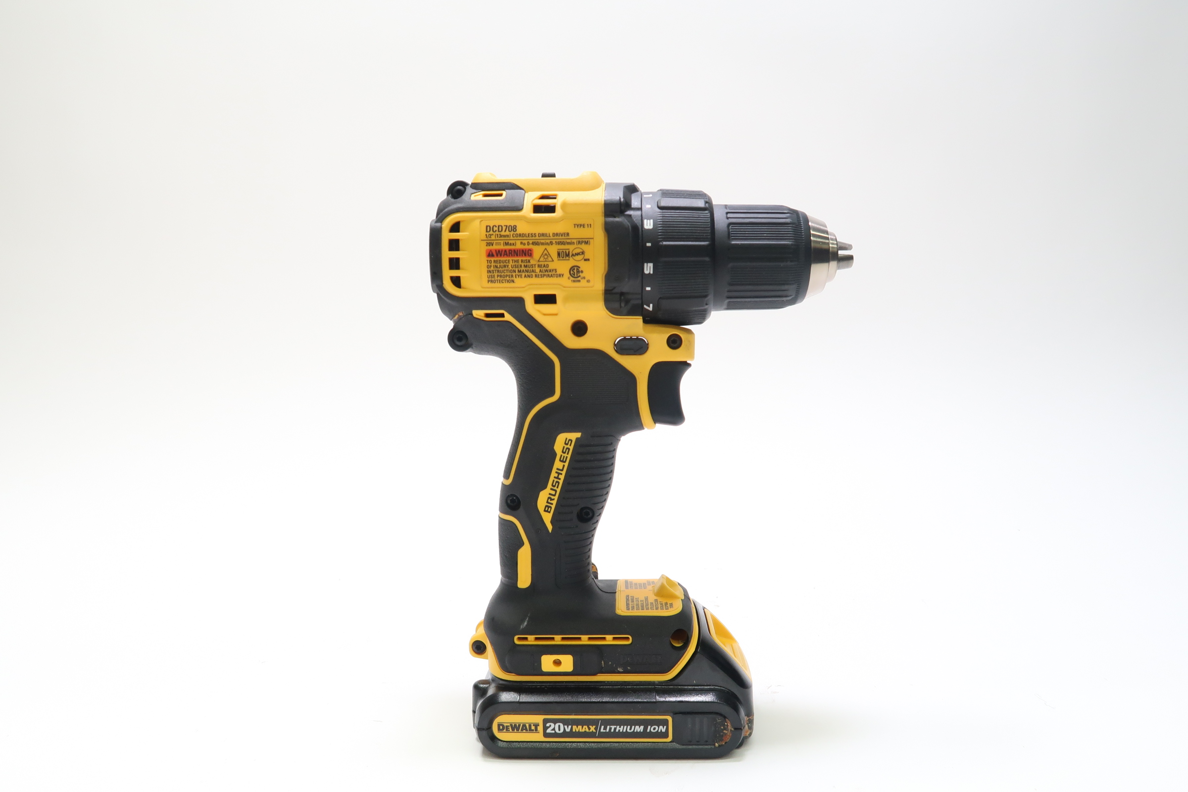 DEWALT DCD708 ATOMIC 20-Volt MAX Cordless Brushless Compact 1/2 in ...