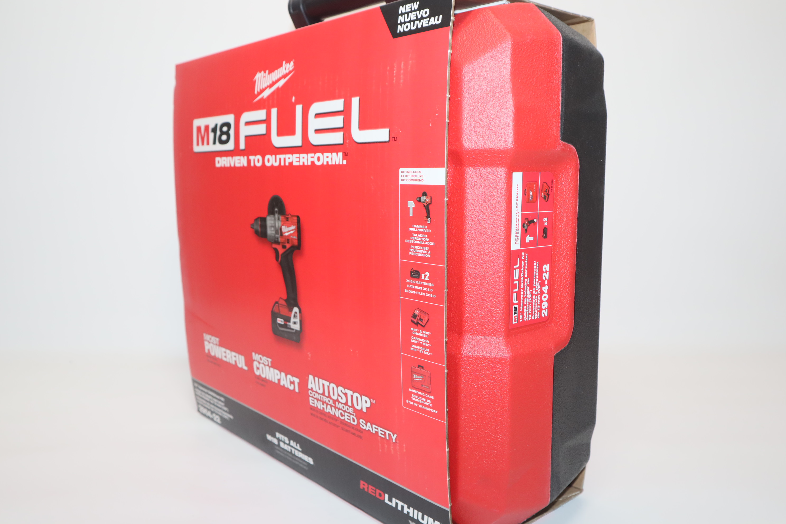 Milwaukee 2904-22 M18 FUEL 1/2" Hammer Drill/Driver Kit 1848